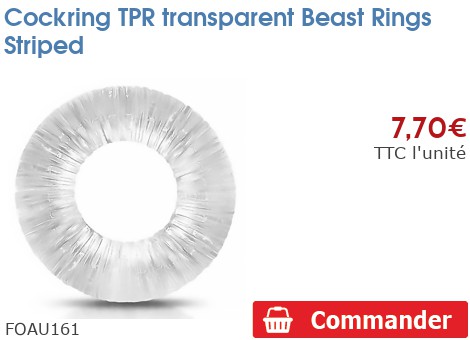 Cockring TPR transparent Beast Rings Striped - FOAU161