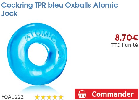 Cockring TPR bleu Oxballs Atomic Jock - FOAU222