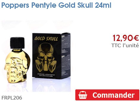 Poppers Pentyle Gold Skull 24ml - FRPL206