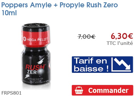 Poppers Amyle + Propyle Rush Zero 10ml - FRPS801